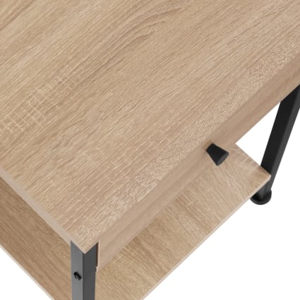 Comodino stile industriale 40 x 40 x 55,5 cm legno chiaro Bradford ...