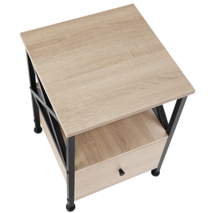 Comodino stile industriale 40 x 415 x 555 cm legno chiaro Falkirk ...