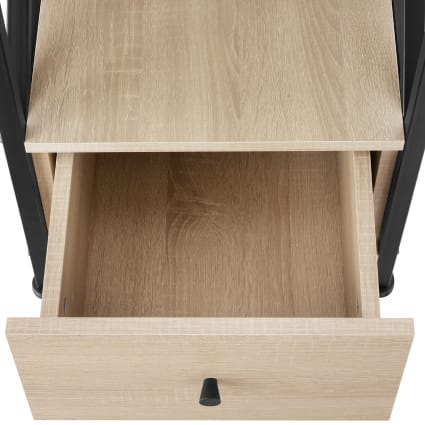 Comodino stile industriale 40 x 415 x 555 cm legno chiaro Falkirk ...