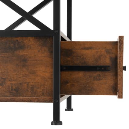 Comodino stile industriale 40 x 415 x 555 cm legno scuro Falkirk ...