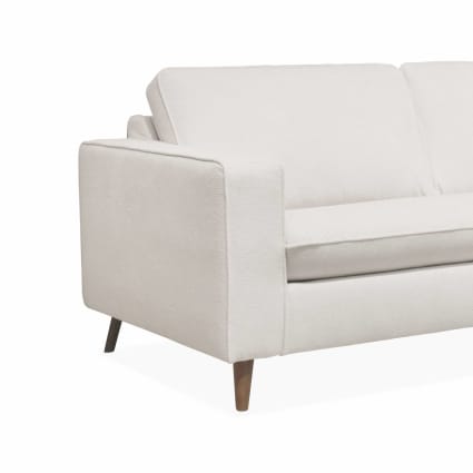 Divano letto convertibile in tessuto, 3 posti, avorio Gustave | Maisons ...