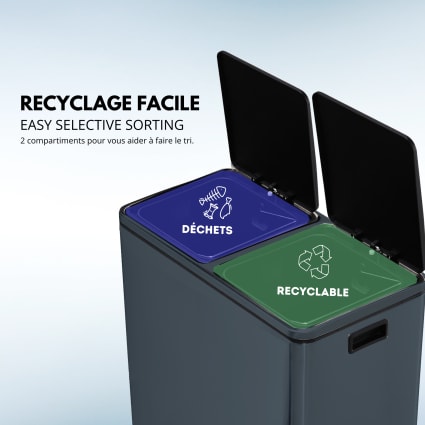 Pattumiera da cucina per la raccolta differenziata grigio 60L Major ...