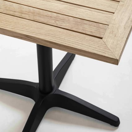 Conjunto de mesa y 4 sillas de terraza de aluminio y madera Times ...