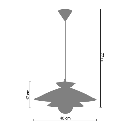 Sospensione metallo ; Alt.77cm giallo ;Paralume: giallo Ebba | Maisons ...