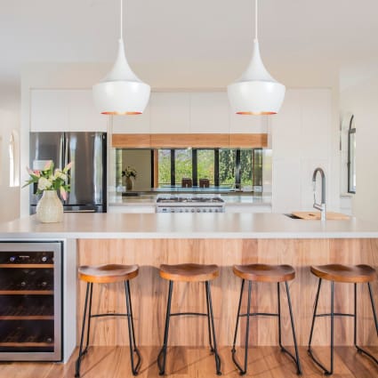 Suspension métal H88cm blanc;Abat-jour: blanc,cuivre Falun | Maisons du ...