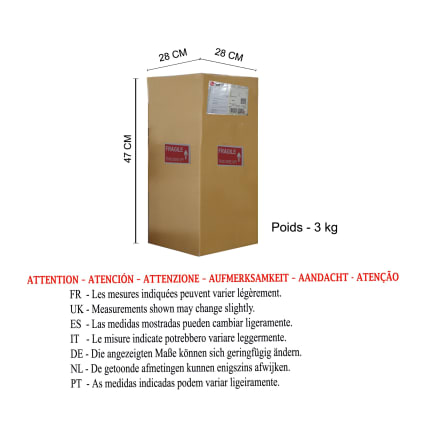 Lámpara de mesapied madera Alt.35cm natural Pantalla: azul Belfort cone ...