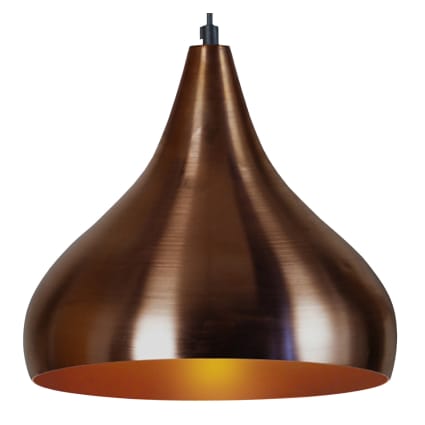 Suspension métal H85cm noir;Abat-jour: bronze cuivre Camberra | Maisons ...