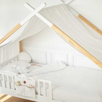 Funda nórdica bebé reversible en muselina de algodón Blanc 100x140 cm Jeanne | Maisons du Monde