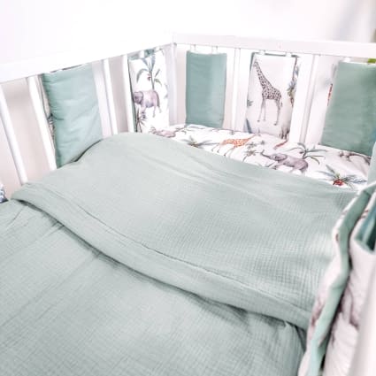 Almohada para bebé plana y reversible de algodón Safari | Maisons du Monde