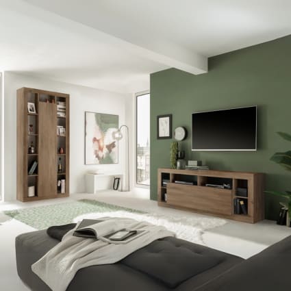 TV-Möbel mit 1 Tür L172 cm - Eichendekor Handwerker Rimini | Maisons du ...