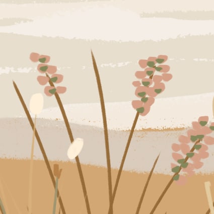 Panorama-Vliestapete Strandansicht, Beige 300 x 250cm Zoé jiquel ...