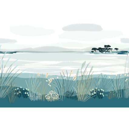 Panorama-Vliestapete Strandansicht, Blau 300 x 250cm Zoé jiquel ...