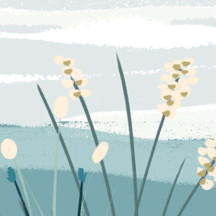 Panorama-Vliestapete Strandansicht, Blau 300 x 250cm Zoé jiquel ...