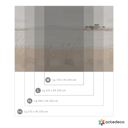 Panorama-Vliestapete Strandansicht, Blau 300 x 250cm Zoé jiquel ...