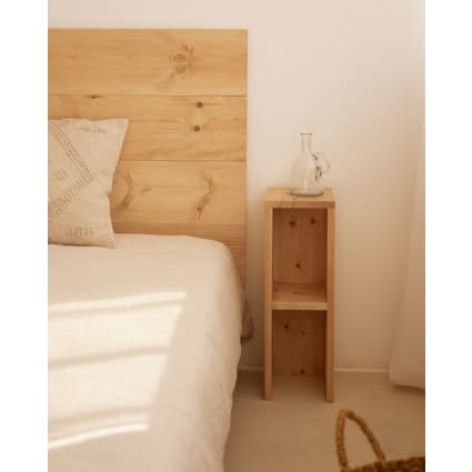 Table de chevet en bois de sapin marron 60x20cm Lina | Maisons du Monde