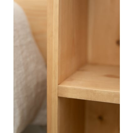 Table de chevet en bois de sapin marron 60x20cm Lina | Maisons du Monde