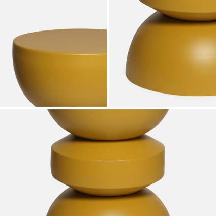 Table d'appoint en métal moutarde D32 Assa | Maisons du Monde