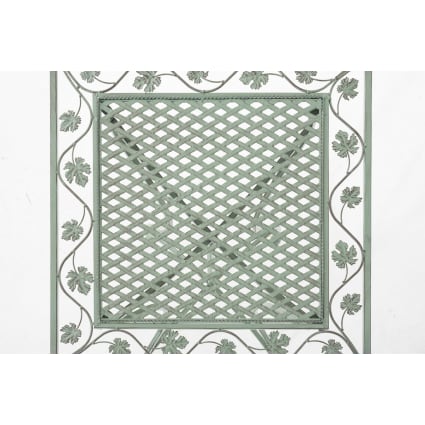 Table de jardin carrée résistante en métal Vert antique ASINA | Maisons ...