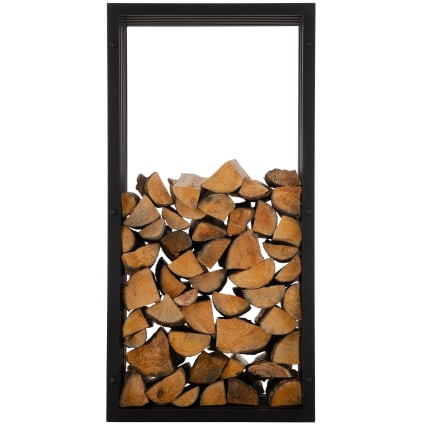 Porte-bûches solide et design en métal Noir-mat IRVING | Maisons du Monde