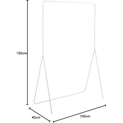 Perchero minimalista de metal blanco 100x45x150cm B&b home | Maisons du ...