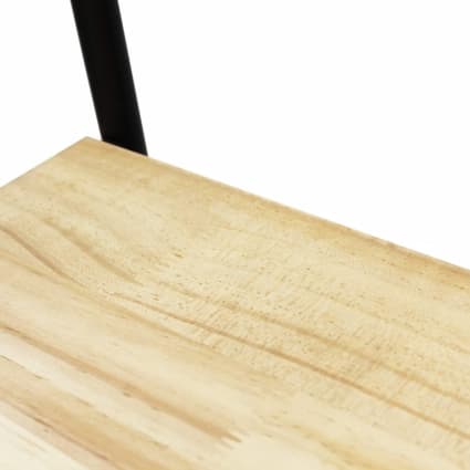 Perchero con estante de metal negro y madera 80x45x170cm B&b home ...