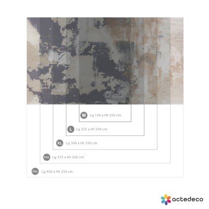 Papel pintado panorámico Efecto material trashwall contrasta Alice ...