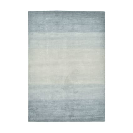 Teppich mit Farbverlauf aus grauer Wolle - 70x140 cm WOOL COMFORT ...