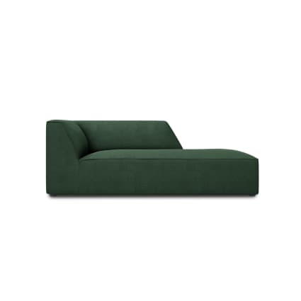 1-Sitzer Liegesofa links aus strukturiertem Stoff, grün Ruby | Maisons ...