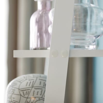 Étagère murale style échelle 4 niveaux effet bois blanc | Maisons du Monde