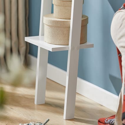 Étagère murale style échelle 4 niveaux effet bois blanc | Maisons du Monde