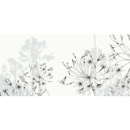 Panorama-Vliestapete Blumengrafik Agapanthus, Farben 375 x 2 ...