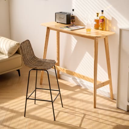 Barhocker (2er Set) aus Metall und Fasern Braun | Maisons du Monde