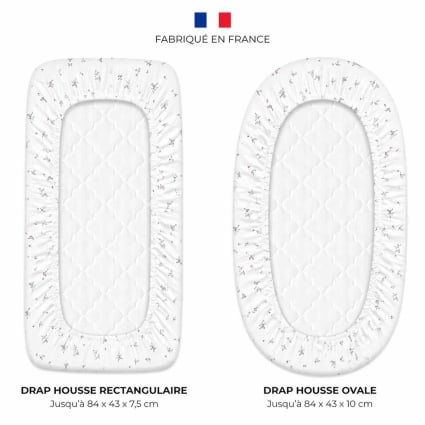 Drap housse berceau bébé gaze de coton Multicolore 40x80 cm Melody ...