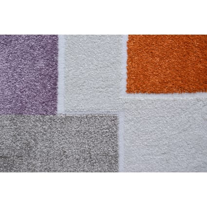 Geometrischer Teppich mit kurzem Flor - bunt - 120x160 cm MEMPHIS ...