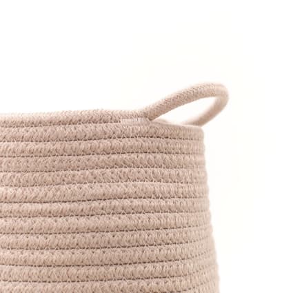 Panier long tressé coton uni 30x50 cm Beige La factory | Maisons du Monde