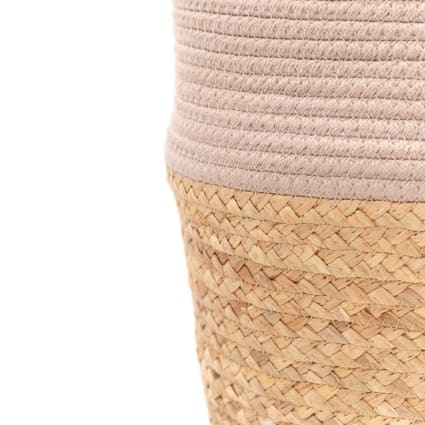 Panier long tressé coton uni 30x50 cm Beige La factory | Maisons du Monde