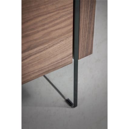 Table basse rectangulaire en bois et verre trempé avec 2 tiroirs ...