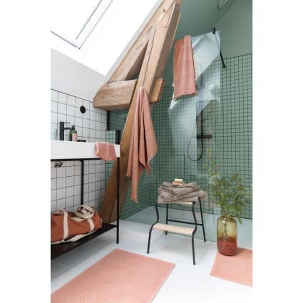 Serviette invité uni en coton argile 30 x 50 cm Zoe | Maisons du Monde