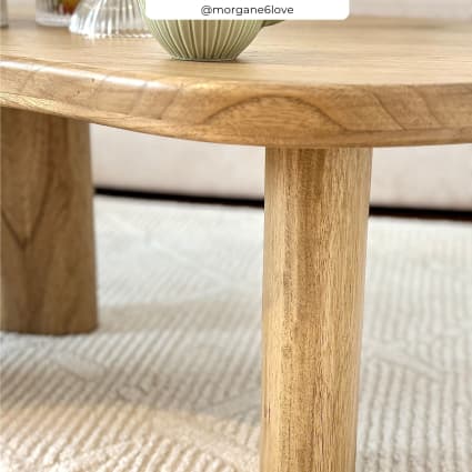 Tavolino organico in legno massiccio di mindi Brandan | Maisons du Monde