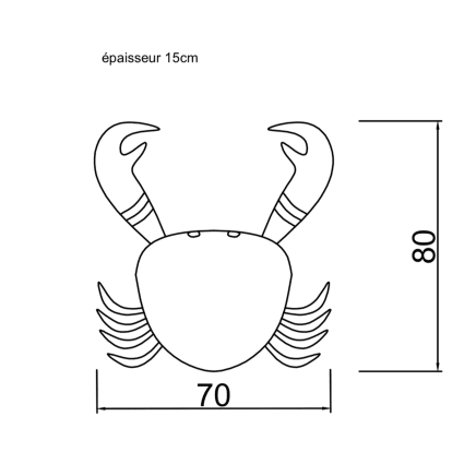 Coussin extérieur crabe effet raphia | Maisons du Monde