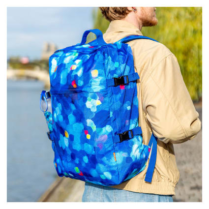 Mochila de cabina 27 litros azul algodón 34 x 16 x 50 cm | Maisons du Monde