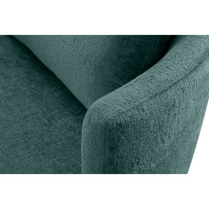 Drehsessel Set inkl. Sitzhocker, Chenille-Stoff, blau Raggi | Maisons ...
