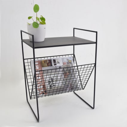 Beistelltisch aus Metall, 47x36x29 cm, Schwarz | Maisons du Monde