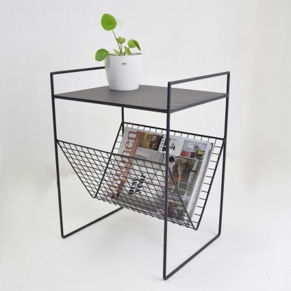 Beistelltisch aus Metall, 47x36x29 cm, Schwarz | Maisons du Monde
