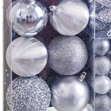 lot de 50 boules de noël argent | Maisons du Monde
