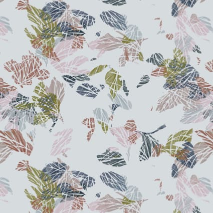 Papel pintado panorámico con motivos abstractos de hojas, Gr Studio ...