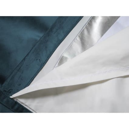 Cortina acústica de terciopelo ollaos azul mc56 130x260 | Maisons du Monde