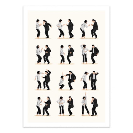 Affiche 50x70 cm - Pulp Fiction Dancing - Nour Tohme Nour tohme ...