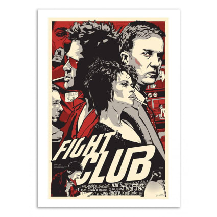 Affiche 50x70 cm - Fight Club - Joshua Budich Joshua budich | Maisons ...