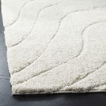 Alfombra crema/creme 183 x 274 cm Florida shag | Maisons du Monde